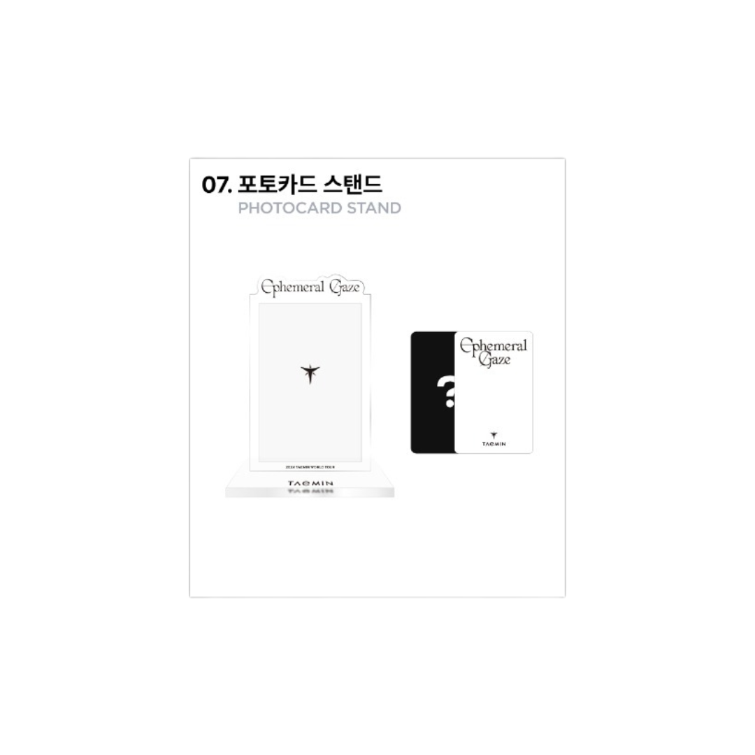 TAEMIN WORLD TOUR EPHEMERAL GAZE OFFICIAL MD - PHOTOCARD STAND – Yes ...